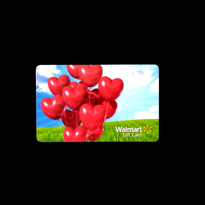 Walmart Red Balloons Hearts NEW COLLECTIBLE GIFT CARD $0 #8745 | eBay