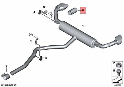 Genuine BMW F15 F16 SAC SUV Chrome Tailpipe Trim OEM 18307633311 | eBay