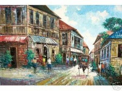 Old Vigan with Calesa Art Philippines Oil Painting | eBay