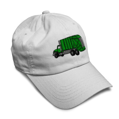 Soft Women Baseball Cap Green Garbage Truck Embroidery Dad Hats for Men ...