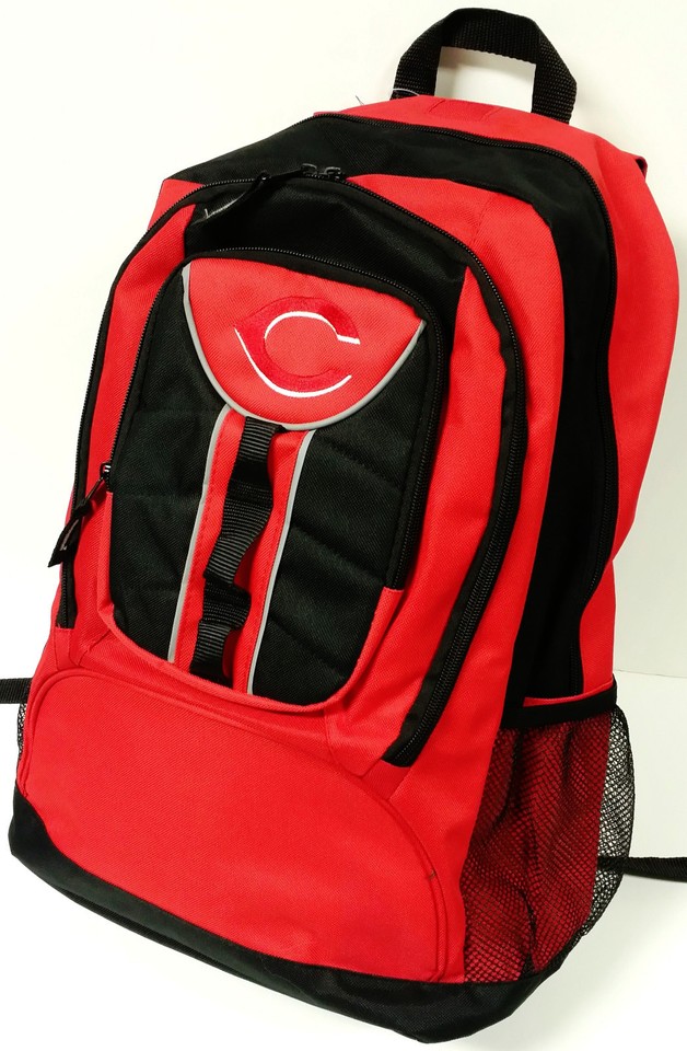 Cincinnati Reds Backpack Colossus Style Red and Black School Book Bag ...