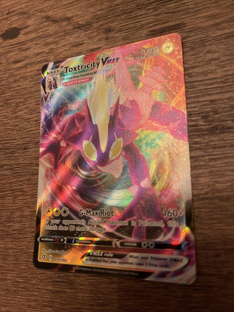 Pokémon TCG Toxtricity VMAX Rebel Clash 071/192 Holo Ultra Rare for ...