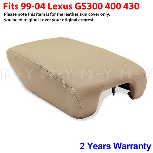 Leather Armrest Center Console Lid Cover Fit 99-04 Lexus GS300 GS400 ...