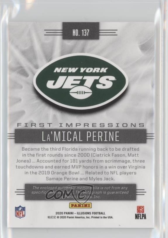 2020 Panini Illusions Trophy Collection Black /50 La'Mical Perine ...