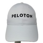 Peloton Men's Slideback Hat White Adjustable Polyester Embroidered Logo ...