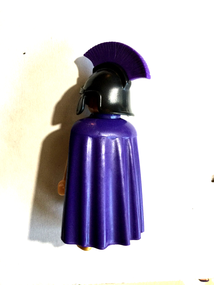 Playmobil,ROMAN SOLDIER,PRAETORIAN GUARD,BLACK HELMET,PURPLE FEATHERS ...