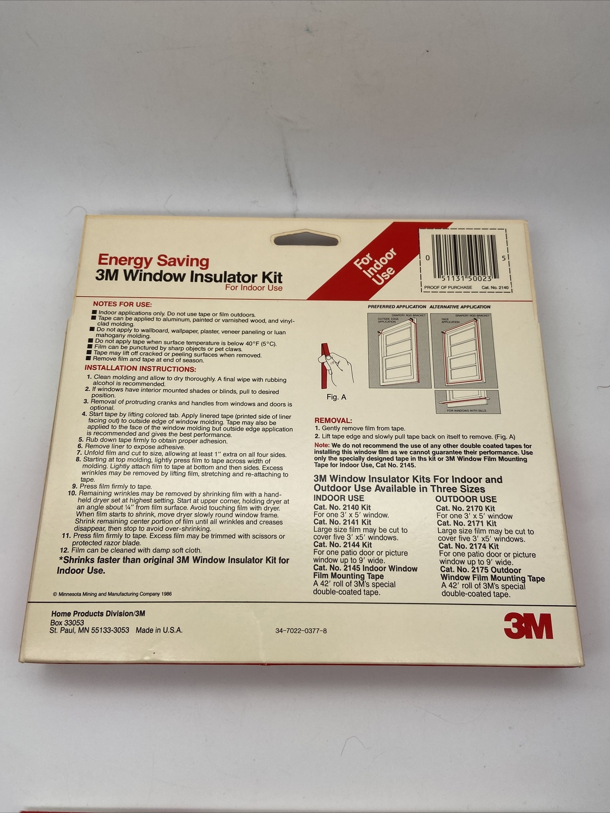 3M Indoor Window Insulator film Kit-Insulates 3’ X 5’ Window Set Of 2 ...