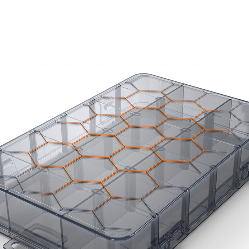 Plastic Transparent Multi-Cell Parts Box Component Electronic Parts ...