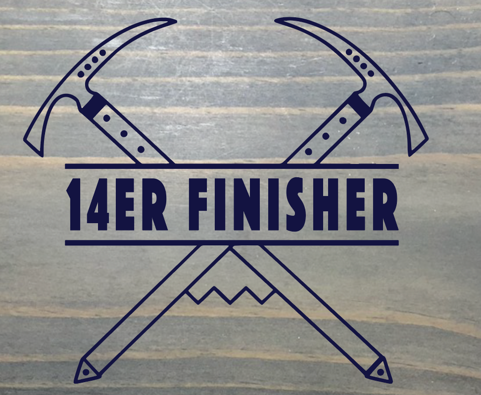 14er Finisher Sticker 5.5" Decal Colorado 14ers Fourteeners Climbing ...