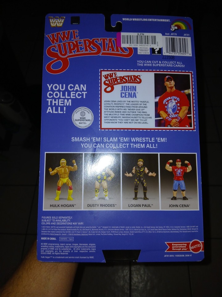 WWE LJN MATTEL SUPERSTARS JOHN CENA 8" ACTION FIGURE NEW WWF In Hand ...