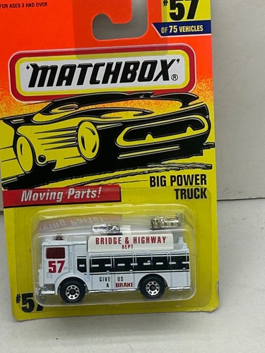 1996 MATCHBOX SUPERFAST #57 BRIDGE & HIGHWAY DEPT BIG POWER TRUCK NEW ...