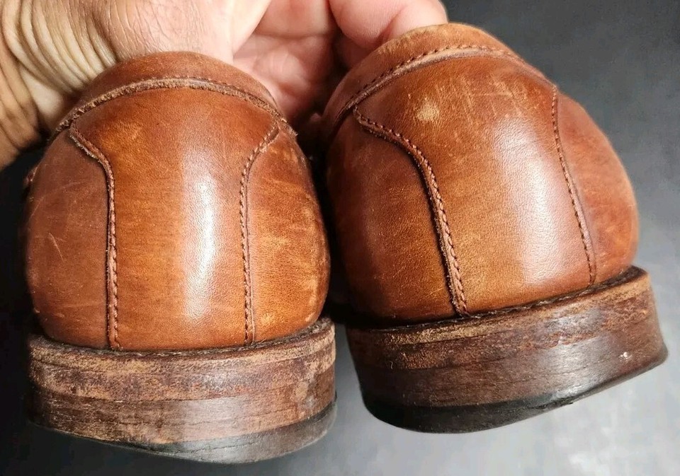 Mens Loafers Allen Edmonds Cody 8.5 D Brown Leather Tassel Slip On ...