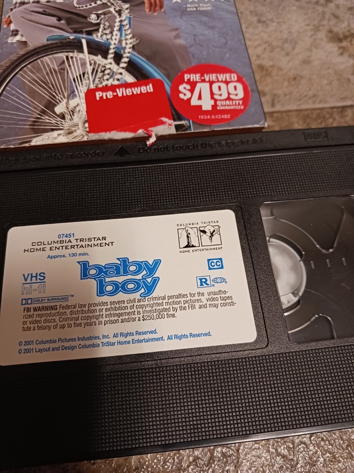2001 Vintage Baby Boy Movie VHS Tape Snoop Dogg Tyrese Gibson Ving ...