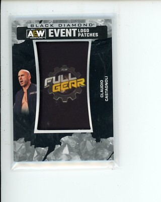 2024 Upper Deck AEW Black Diamond Event Logo Patch Full Gear Claudio ...