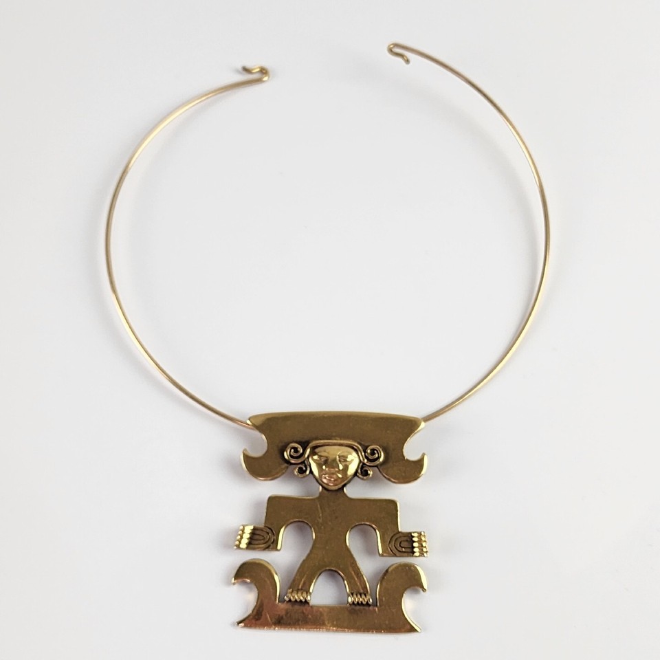 Rare Trifari Large Golden Mayan God Aztec Inca Tribal Warrior Original ...