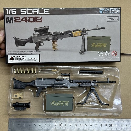 ZYTOYS 1/6 Scale M240B Machine Gun 20cm Weapon Model for 12inch Action ...
