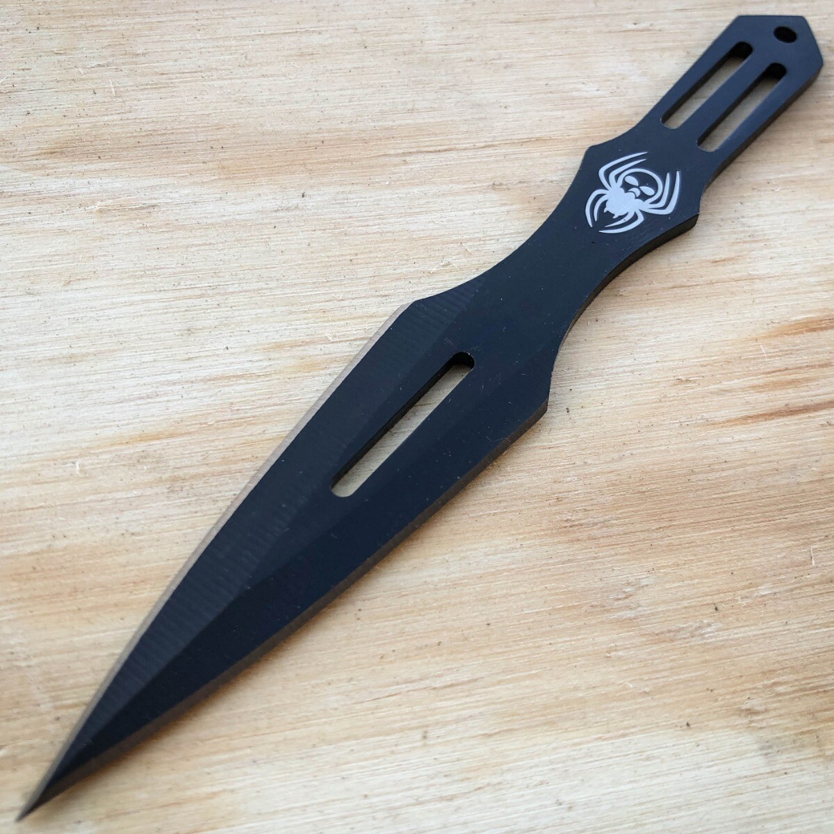 6PC 5.5" SPIDER Naruto Kunai HUNTING Throwing Knives Ninja Knife Set ...