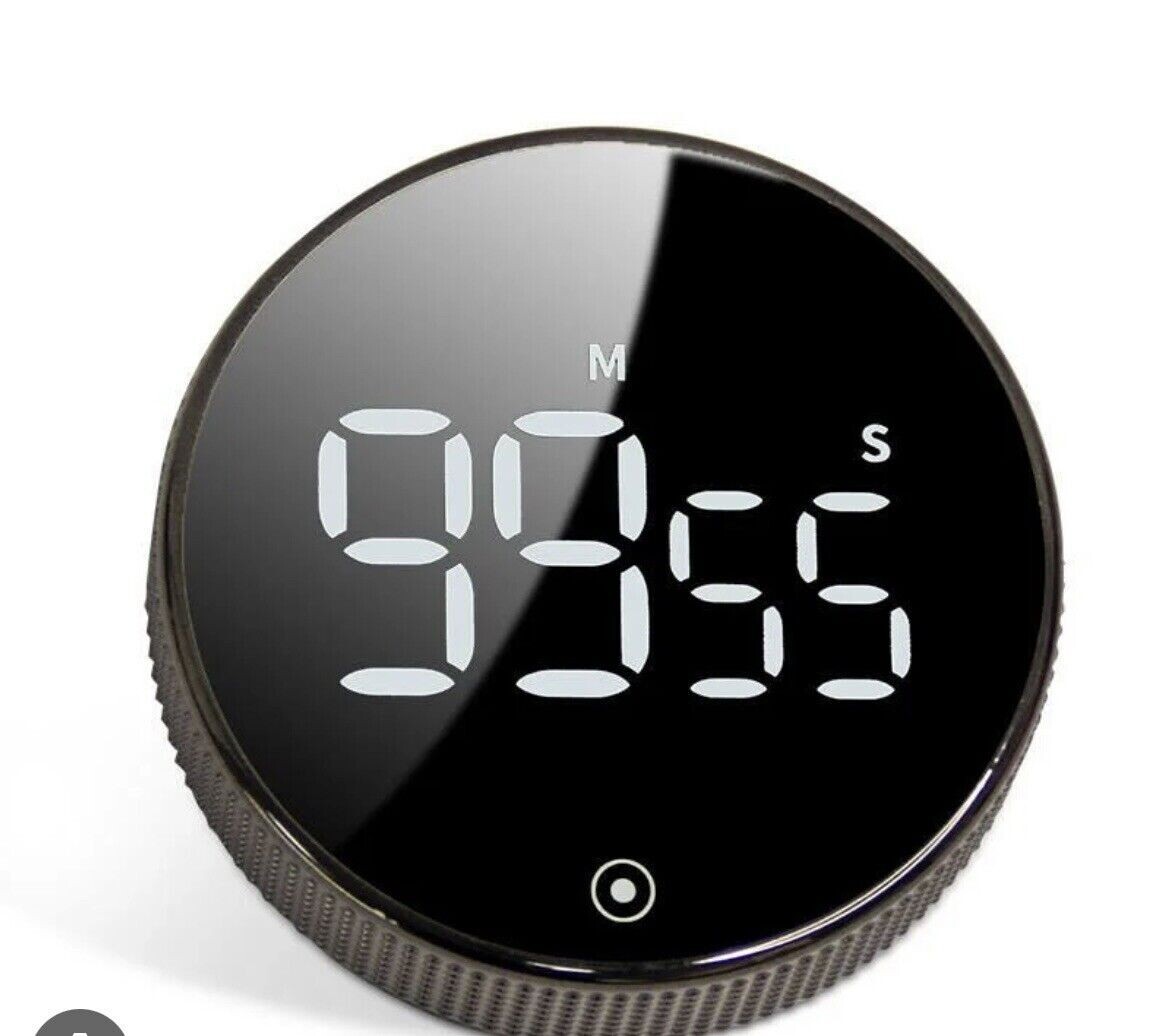 LED Digital Round Timer Manual Countdown Alarm Rotary Clock Magnetic ...
