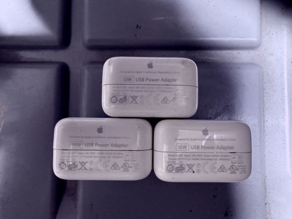 3 PACK!! Original Apple 10w USB Wall Charger Adapter OEM x3 charging ...