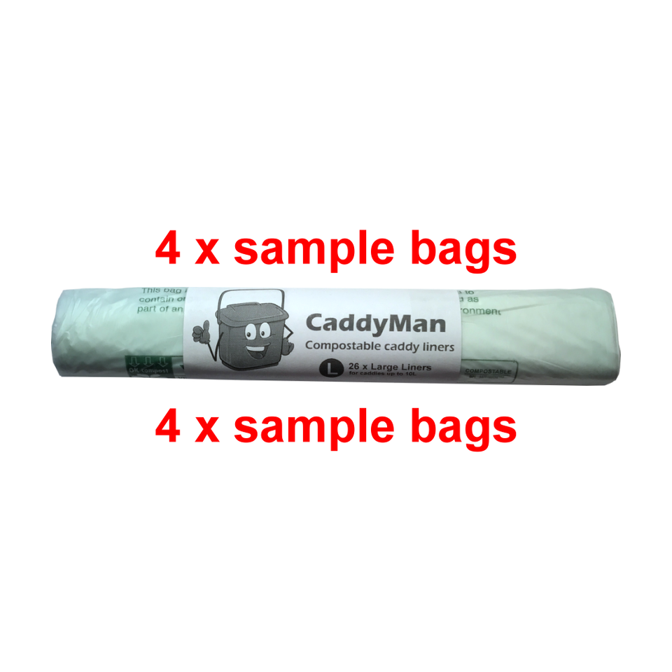 10 Litre CaddyMan Compostable Food Waste Caddy Bin Liners Bio Bags (10L ...