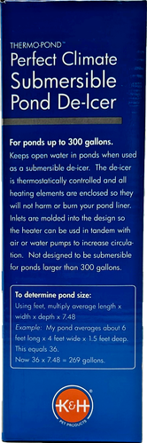 K&H Pet Products Thermo-Pond Perfect Climate Submersible Pond De-Icer ...