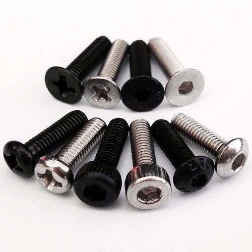 M2 Mini 5 style Hex Socket Allen Phillips Cap Button Pan Flat Head ...