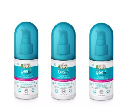 3 PACK Yes To Cotton Comforting Facial Moisturizer Ultra Sensitive Face ...