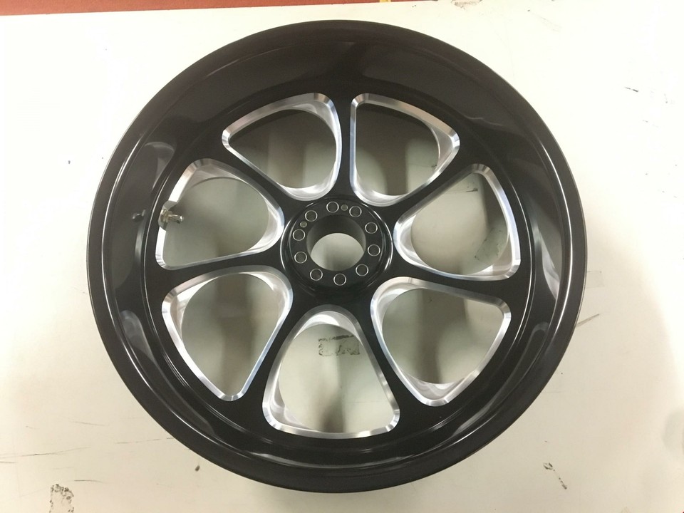 REVTECH ELIMINATOR BLACK 18 X 5.5 Custom Wheel HARLEY TOURING SOFTAIL ...