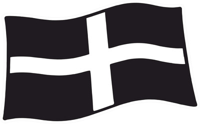 1x Cornwall Cornish Plain Flag Themed Car Sticker Bumper Window Kernow ...