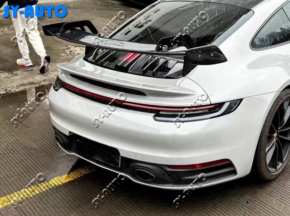 For 2018-26 Porsche 911 992 Real Carbon Fiber Rear Engine Hood Cover ...