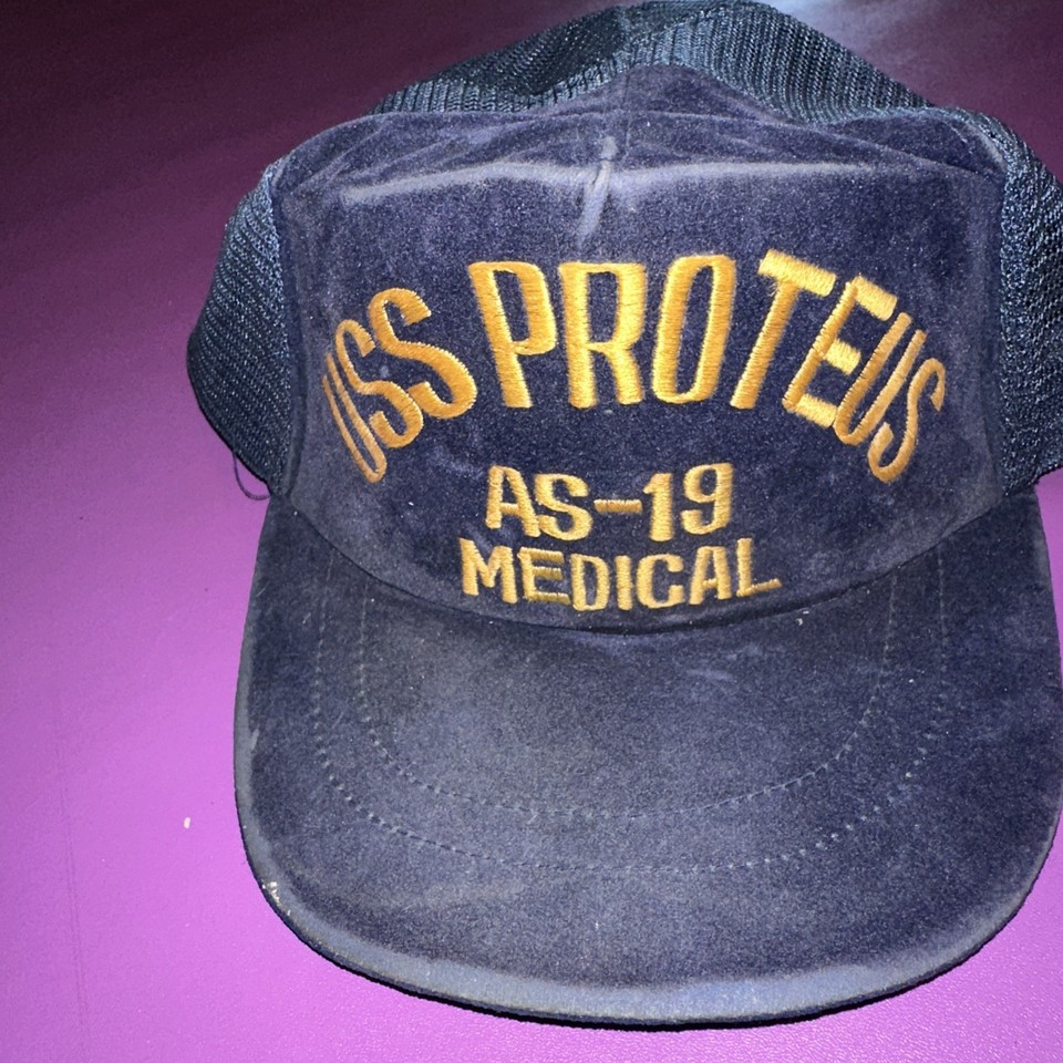 VTG USS Proteus As-19 MEDICAL Men's Baseball Cap Adjustable Snapback | eBay