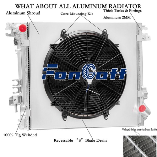 3 Row Radiator+Shroud+Fan For 2018-2023 19 Jeep Wrangler JL Gladiator 3 ...