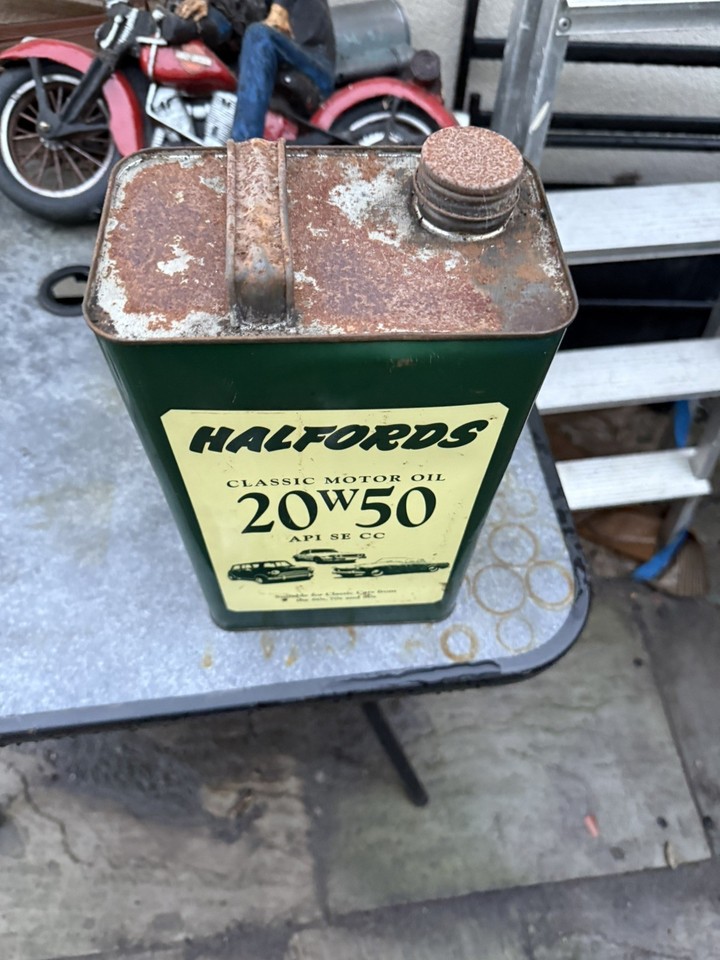 Halfords 20w50 5lt Classic car oil can | eBay UK