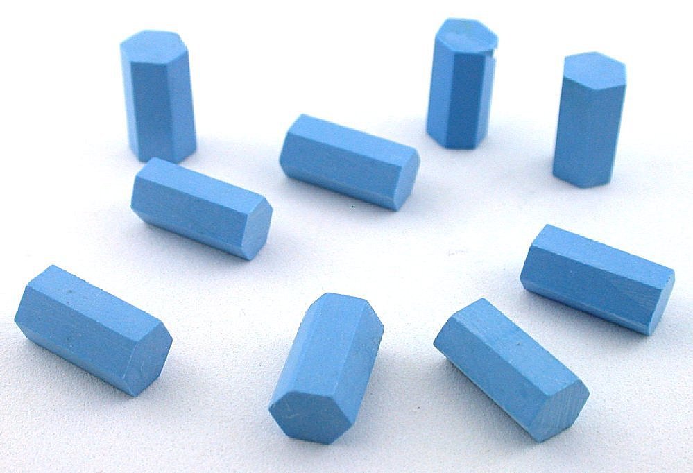 TWO 8mm x 14mm Polygon Column Synthetic Turquoise Gemstone Gem Stone ...