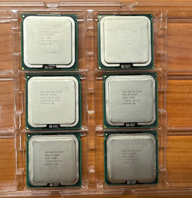 LOT OF 6 SLBBJ Intel Xeon E5440 Quad Core 2.83GHz 12MB 1333MHz LGA771 ...