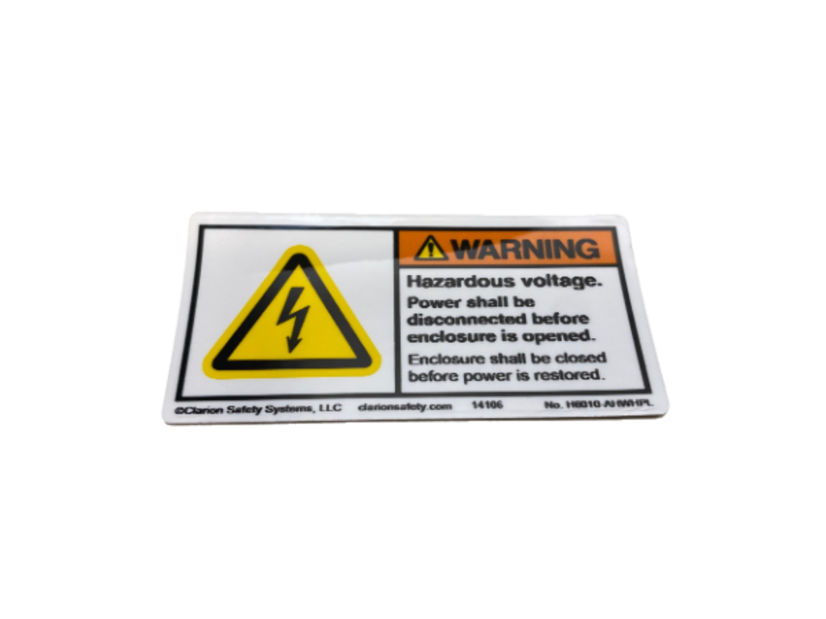 Specific Voltage Safety Labels Clarion Safety Systems