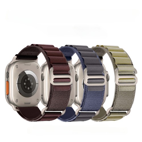 Nylon Watch Band Wrist Strap For Apple Watch Series 8 41mm 45mm S8 8th ...