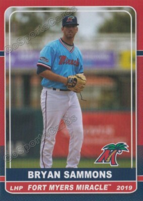 2019 Fort Myers Miracle Bryan Sammons RC Rookie Minnesota Twins | eBay