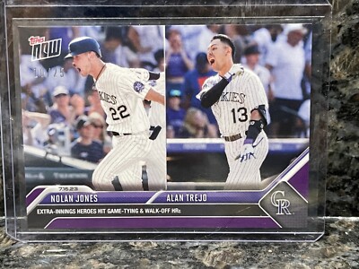 Nolan Jones Alan Trejo Colorado Rockies Walk-Off 2023 Topps Now 578 ...