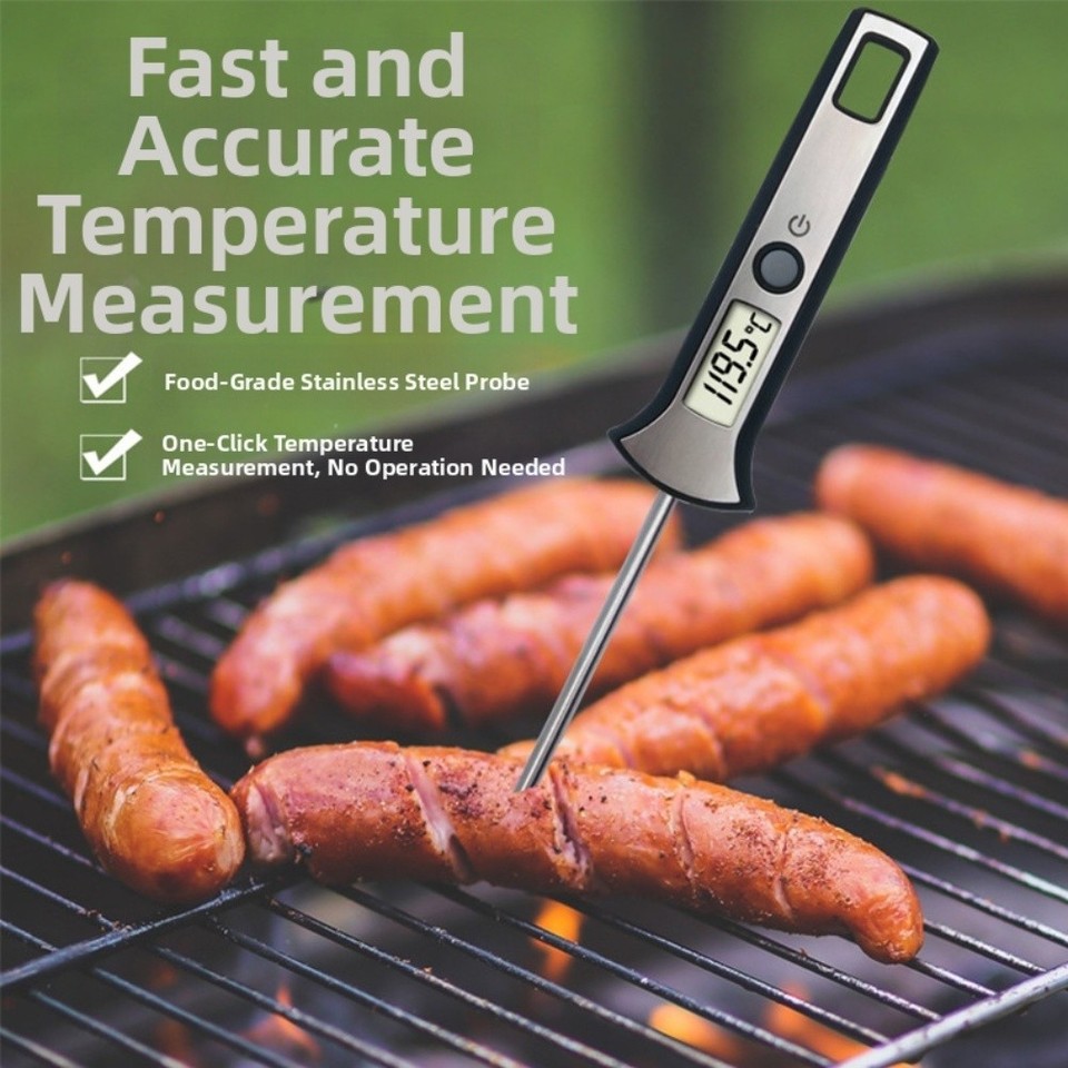 LCD Display Digital Thermometer Cooking Thermometer Hygienic Probe ...