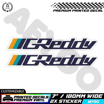 2x GREDDY Vinyl Sticker Decal Car Window Bumper Race Livery Mod Sponsor ...