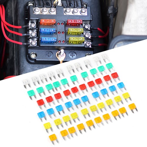 60x Car Fuses Mini Blade Type Car Interior Parts For Auto Protection ...