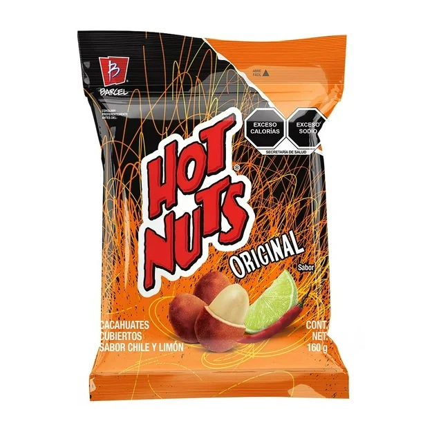 BARCEL HOT NUT ORIGINAL 160G / CACAHUATES CUBIERTOS SABOR CHILE Y LIMON ...