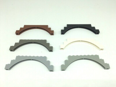 Lego® Bögen 6108 Brückenstein Bogenstein 1x3x12 Torbogen schwarz braun ...