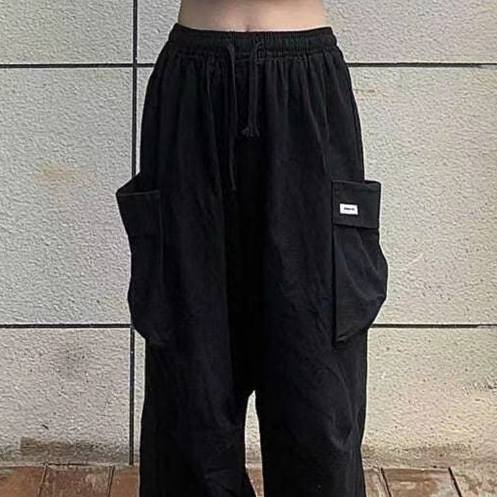 Multiple Pockets Cargo Pants Drawstring Waistband Comfortable Women's ...