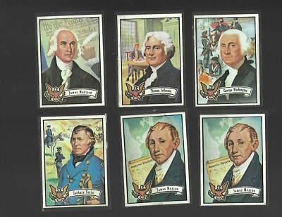 1972 Topps US Presidents Card Lot 22 Cards w/ WASHINGTON Jefferson ...
