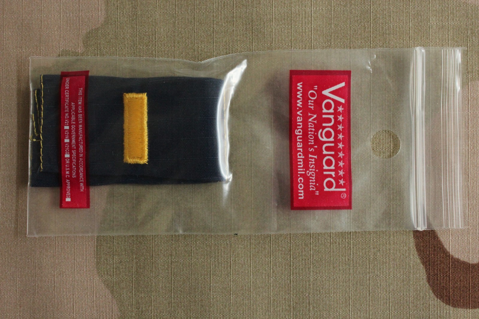 USCG US COAST GUARD OFFICER O-1 ENSIGN ENS RANK ODU EMBROIDERED ...