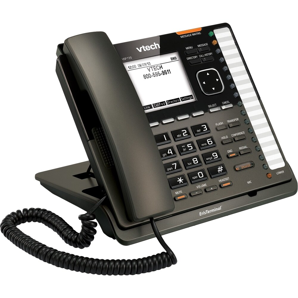 VTech - VSP735 DECT ErisTerminal SIP Corded Expansion Deskset ...