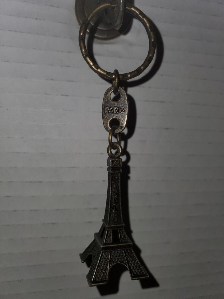 EIFFEL TOWER Key Chain Bronze 3D Mini Eiffel Tower Paris Key Ring ...
