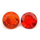 0.60Ct MATCHING PAIR ! STUNNING FIRE NATURAL RED MEXICAN FIRE OPAL ...